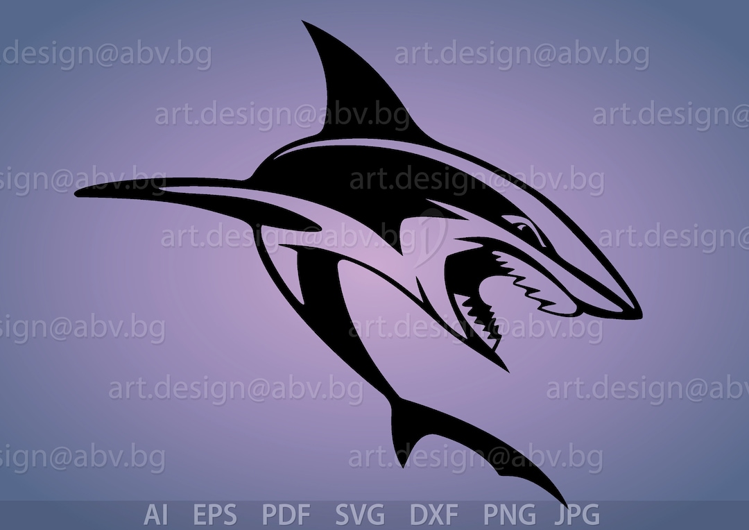 Vector SHARK, AI, Eps, Pdf, Svg, Dxf, Png, Jpg Image Graphic Digital ...
