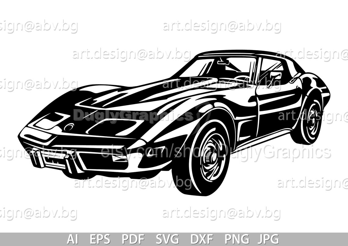 Vector AUTO Ai Eps Pdf PNG Svg Dxf Jpg Download Graphical Car - Etsy