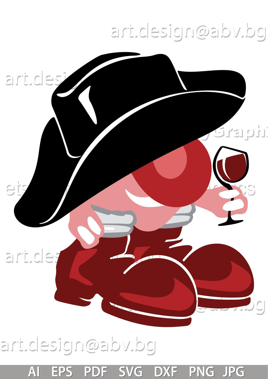 Vector GNOME With Big Nose, Dwarf, Wime AI, Pdf, Eps, Svg, Dxf, Png, Jpg Download, Digital ...