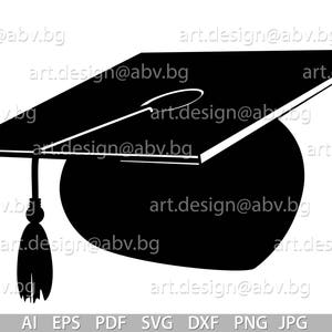 Vector GRADUATION HAT, AI, Eps, Pdf, Svg, Dxf, Png, Jpg Download Files ...