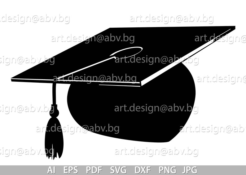 Vector GRADUATION HAT AI Eps Pdf Svg Dxf Png Jpg - Etsy