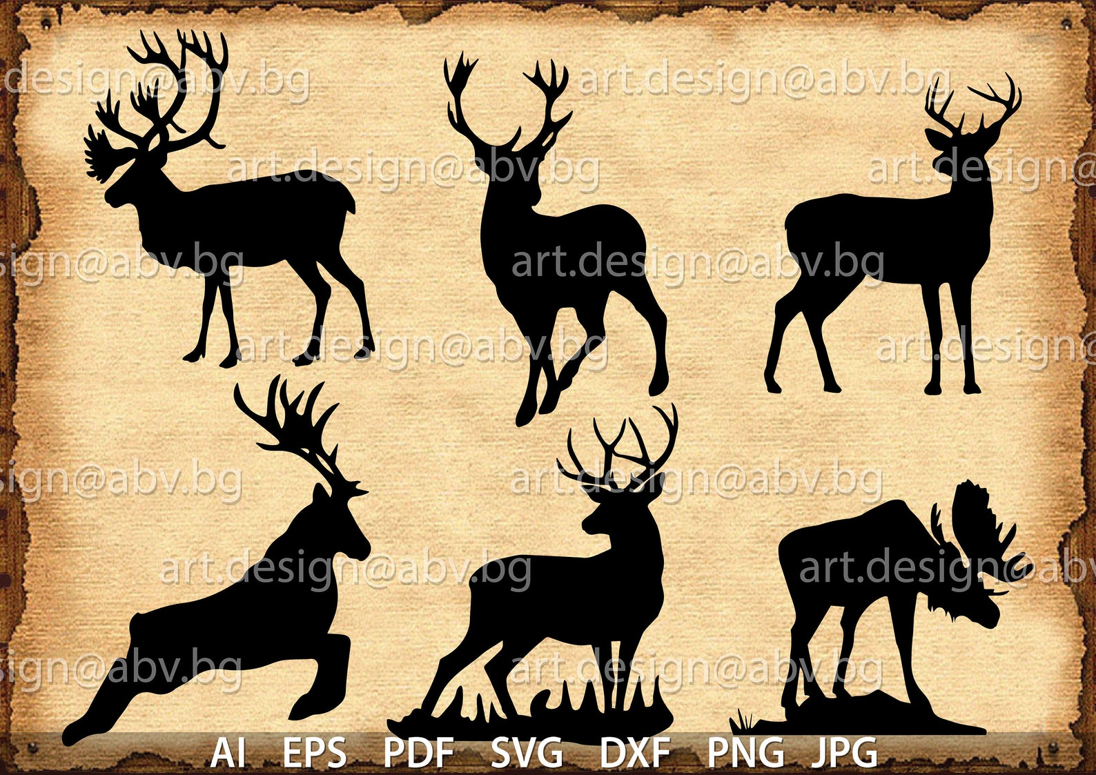 Vector DEERS, AI, Eps, Pdf, Svg, Dxf, PNG, Jpg Download, Digital ...