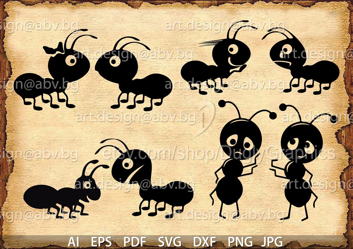 Vector ANTS, SVG, AI, Eps, Pdf, Svg, Dxf, Png, Jpg Download, Digital ...