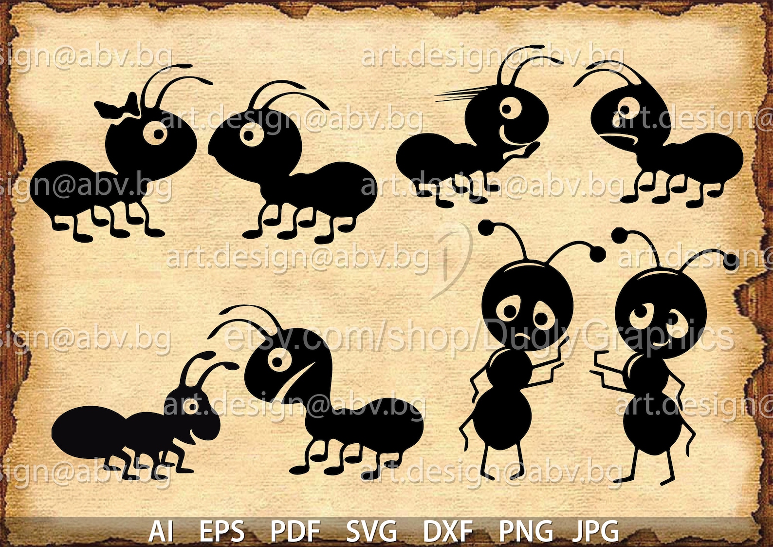 Vector ANTS, SVG, AI, Eps, Pdf, Svg, Dxf, Png, Jpg Download, Digital ...