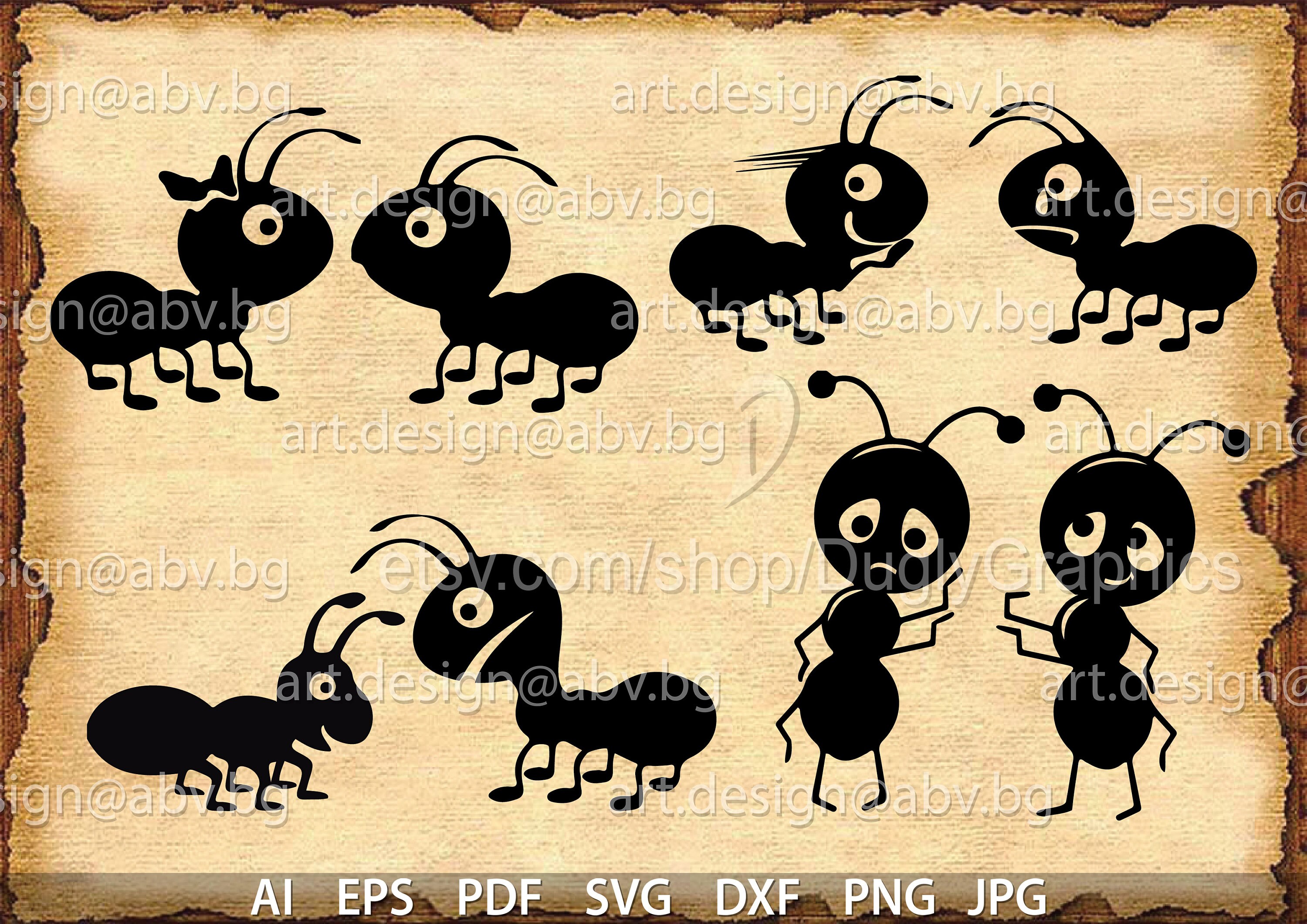 Vector ANTS SVG AI Eps Pdf Svg Dxf Png Jpg Download - Etsy Denmark