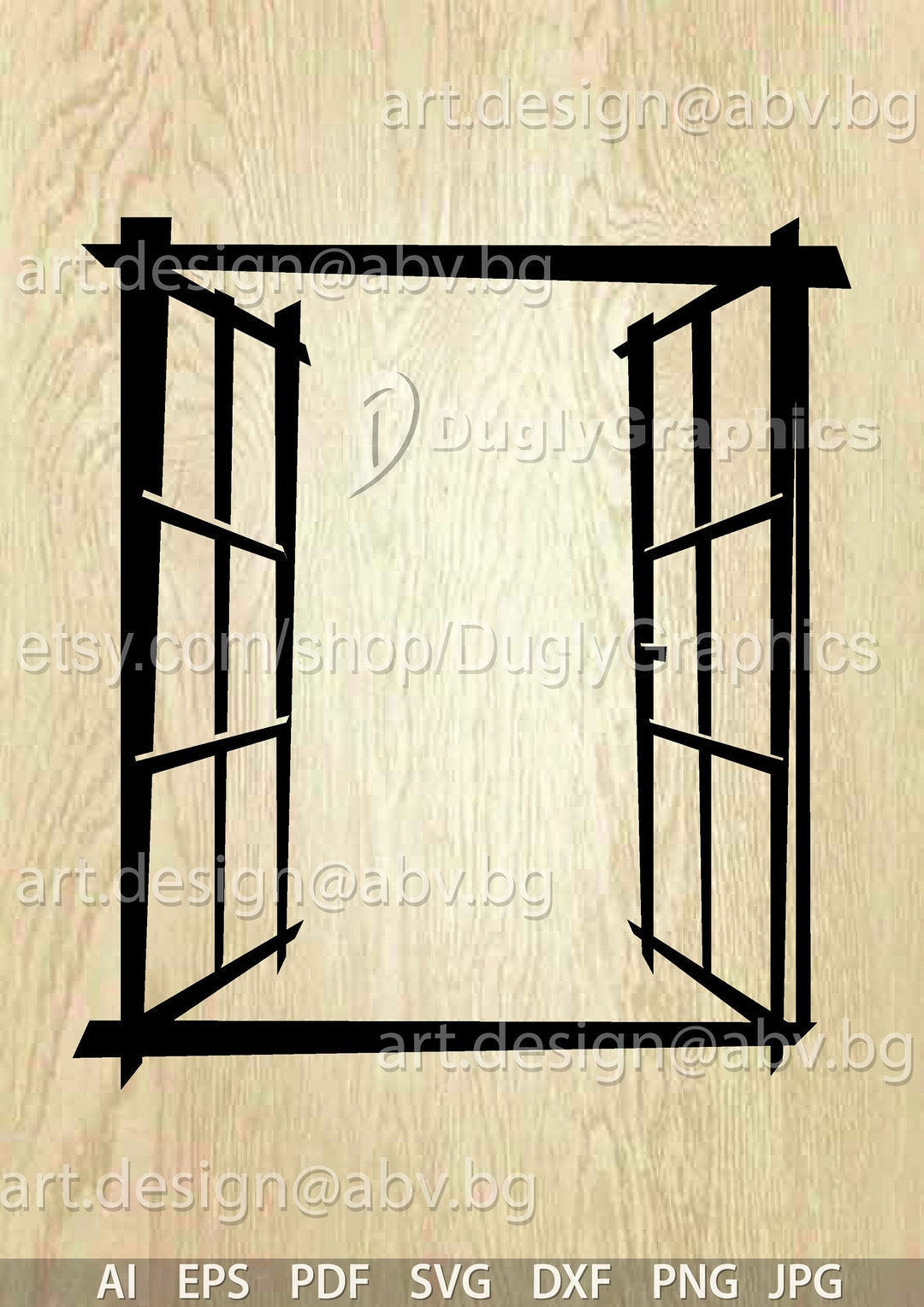 Vector WINDOW Frame, Ai,eps, Pdf, PNG, Svg, Dxf, Jpg Image Graphic ...