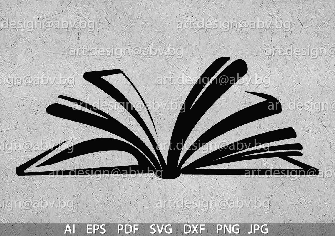 Vector OPEN BOOK, AI, Eps, Pdf, Svg, Dxf, Png, Jpg Download, Digital ...