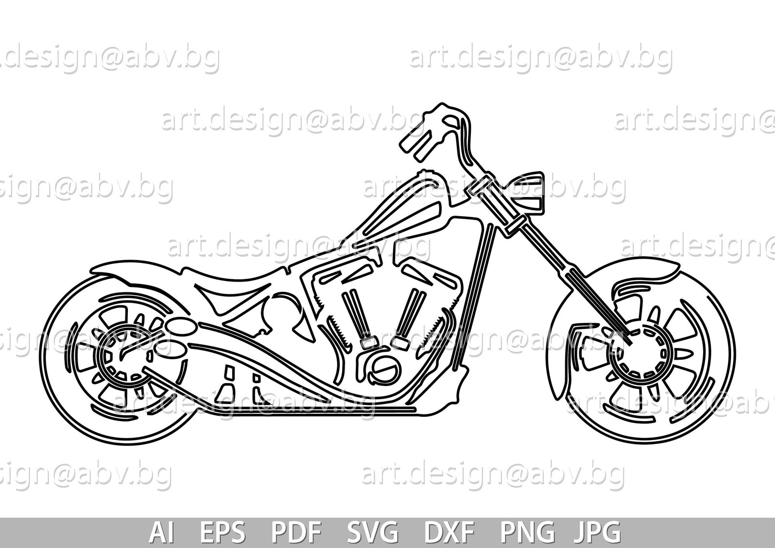 Vector MOTORCYCLE Ai Eps Pdf PNG Svg Dxf Jpg Download - Etsy
