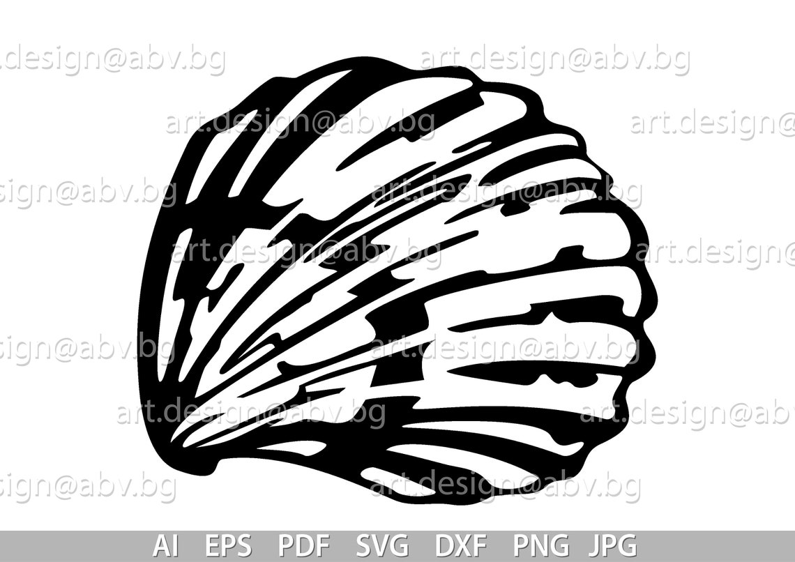 Vector MUSSEL Clam Bivalve AI Eps Pdf Svg Dxf Png Jpg - Etsy