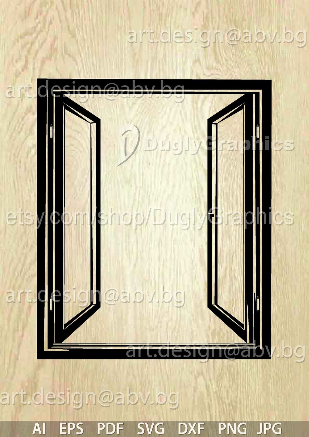 Vector OPEN WINDOW Frame, Ai,eps, Pdf, PNG, Svg, Dxf, Jpg Image Graphic ...