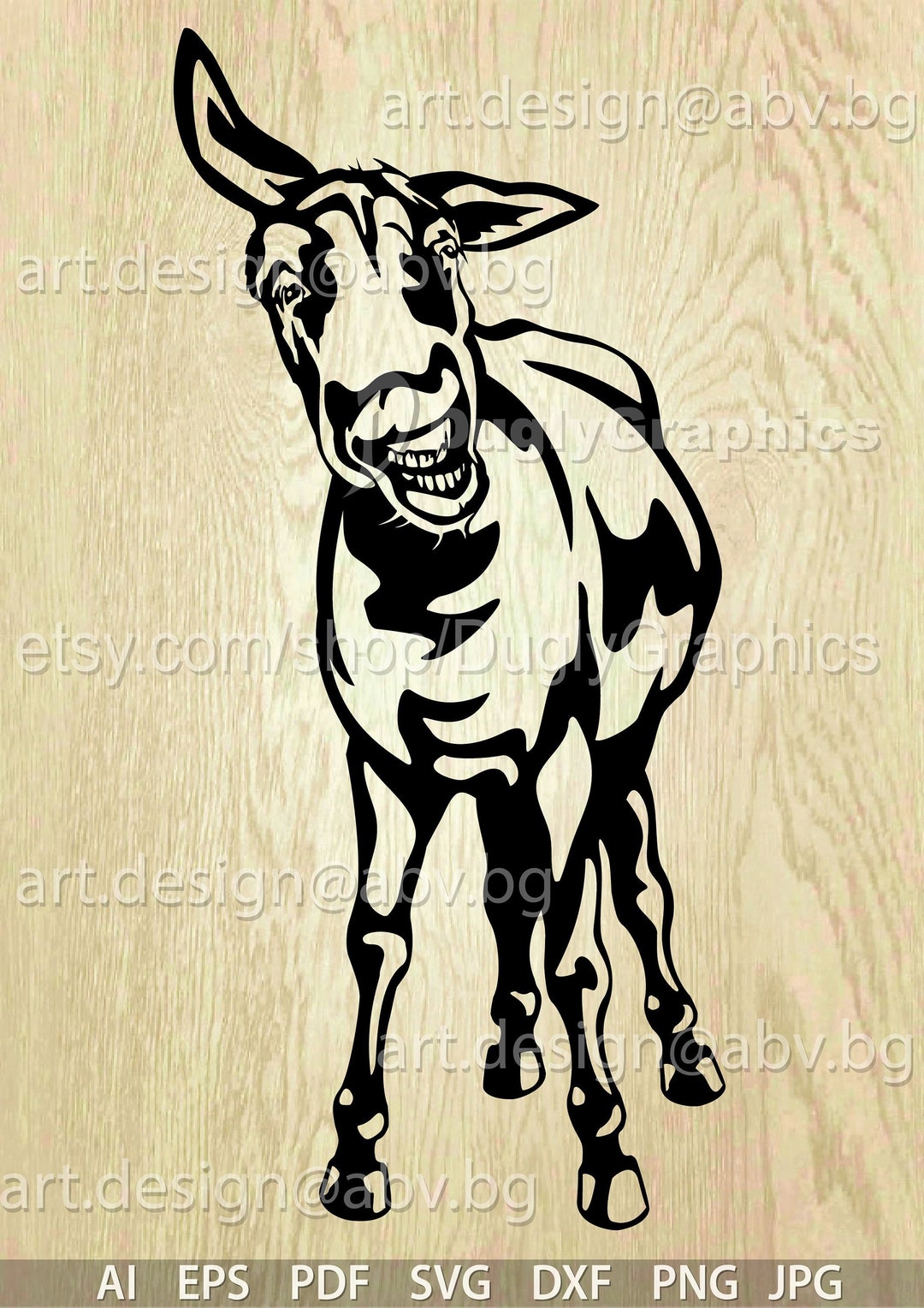 Vector BURRO SONRIENTE, ai eps dxf svg pdf png jpg Descargar, Imagen ...