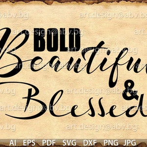Bold Blessed Vector Image (digital Download) - Etsy