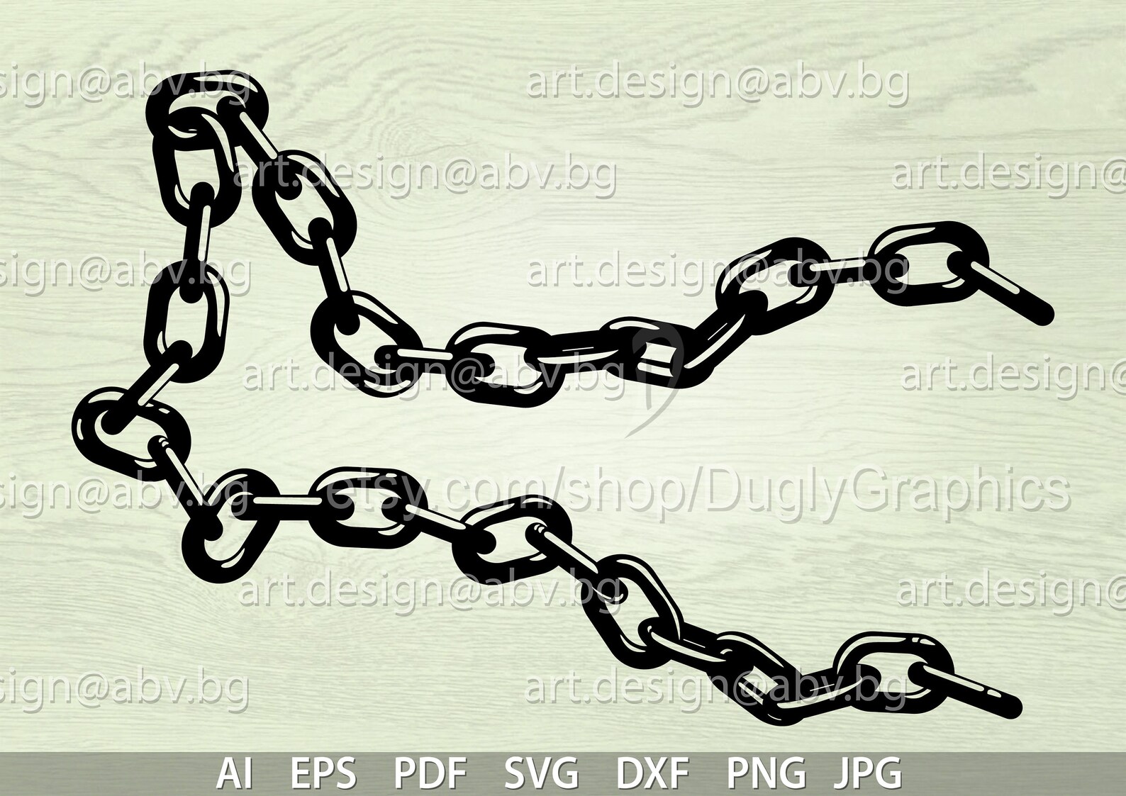 Vector CHAINS AI Eps Svg Dxf Pdf Png Jpg Download Digital | Etsy India