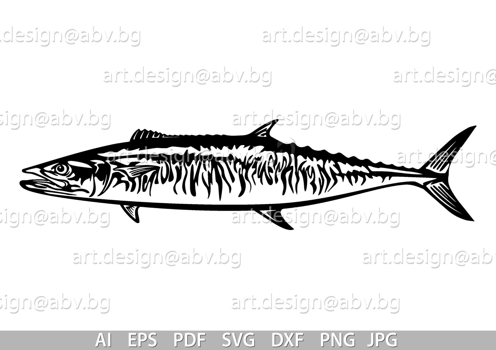 Vector KINGFISH Ai Eps Pdf Png Svg Dxf Jpg Image - Etsy