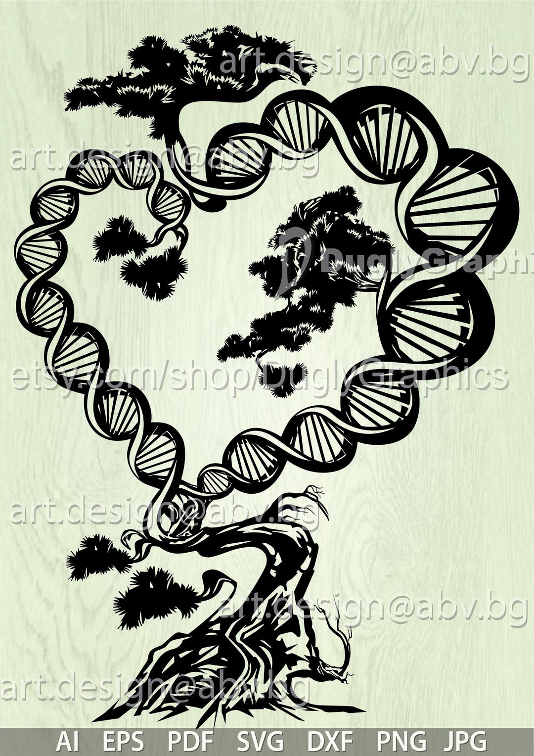 Vector DNA TREE-HEART Ai Eps Pdf Svg Dxf Png Jpg Download Graphical ...