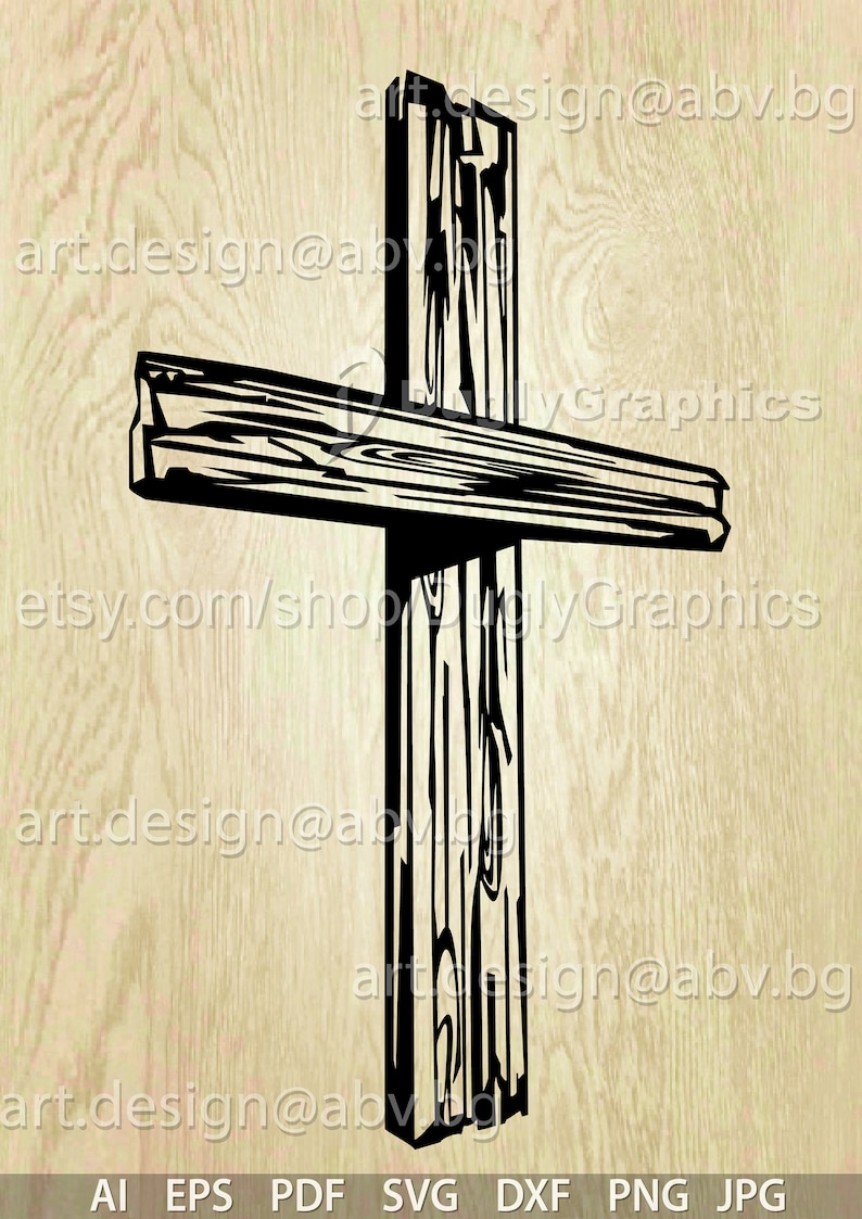Vector WOODEN CROSS, Svg, Dxf, AI, Png, Pdf, Eps, Jpg Download ...