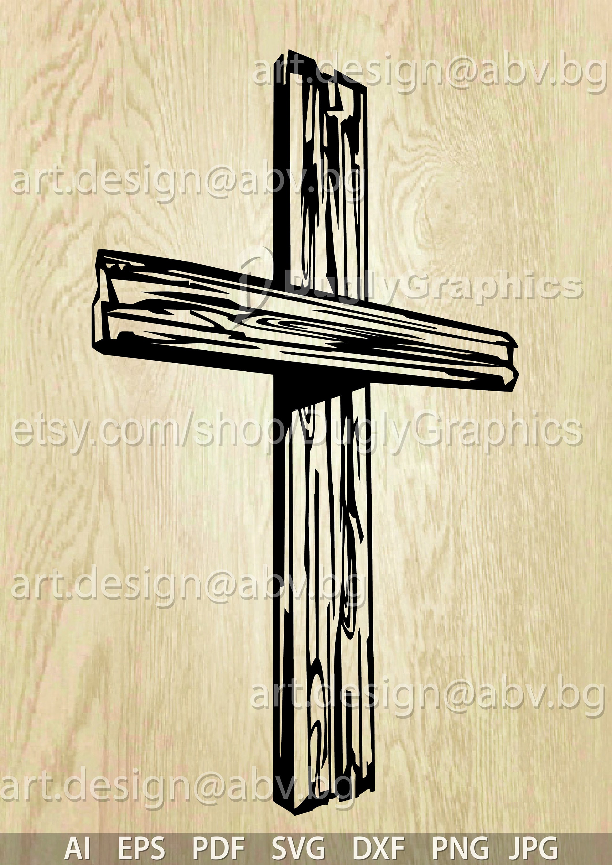 Vector WOODEN CROSS, Svg, Dxf, AI, Png, Pdf, Eps, Jpg Download ...
