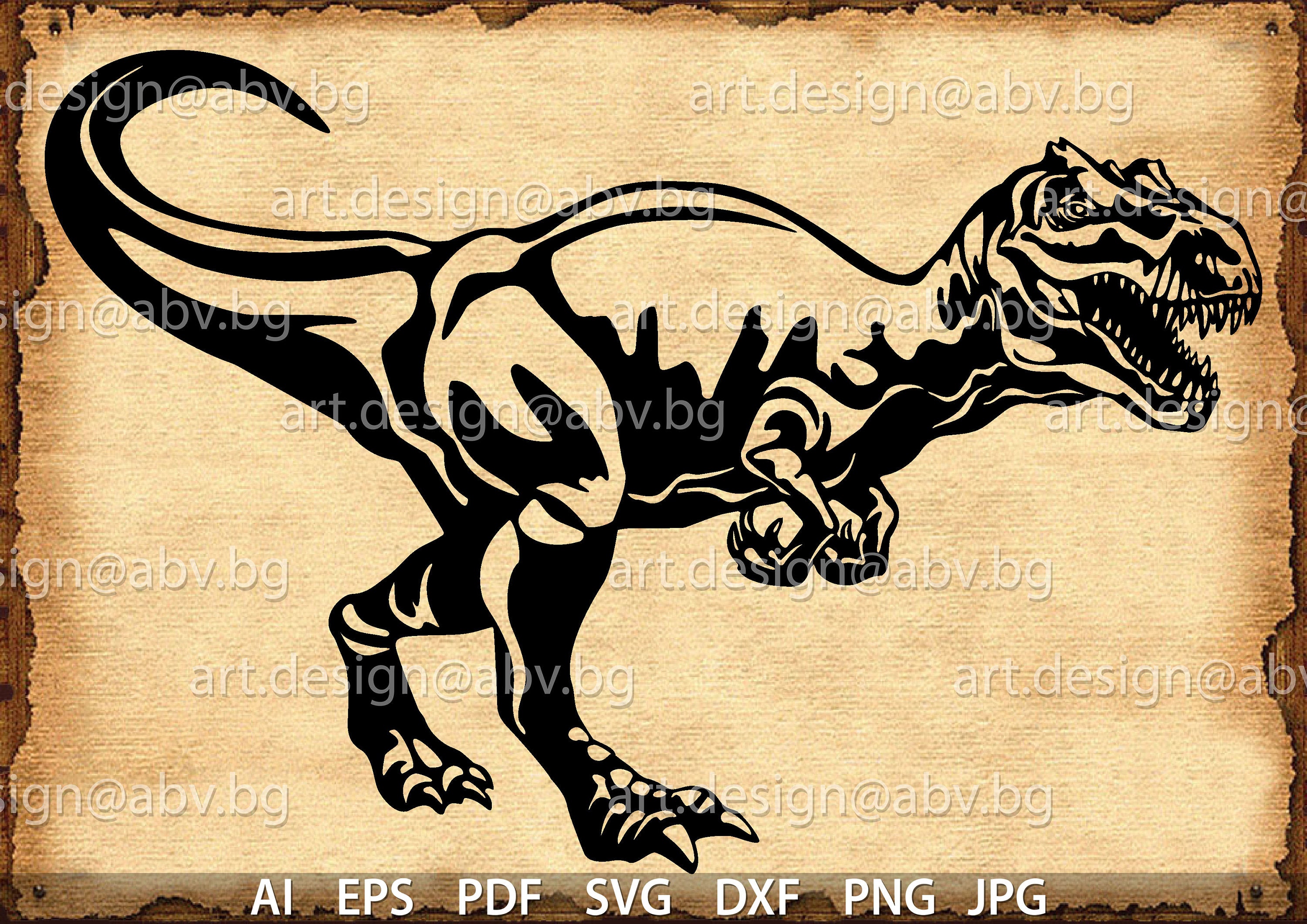Vector T-REX DINOSAUR ai eps pdf SVG dxf png jpg Image | Etsy