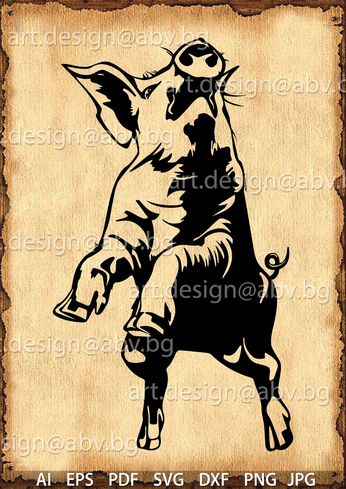 Vector DANCING PIG Ai Eps Pdf Svg Dxf Png Jpg Download - Etsy