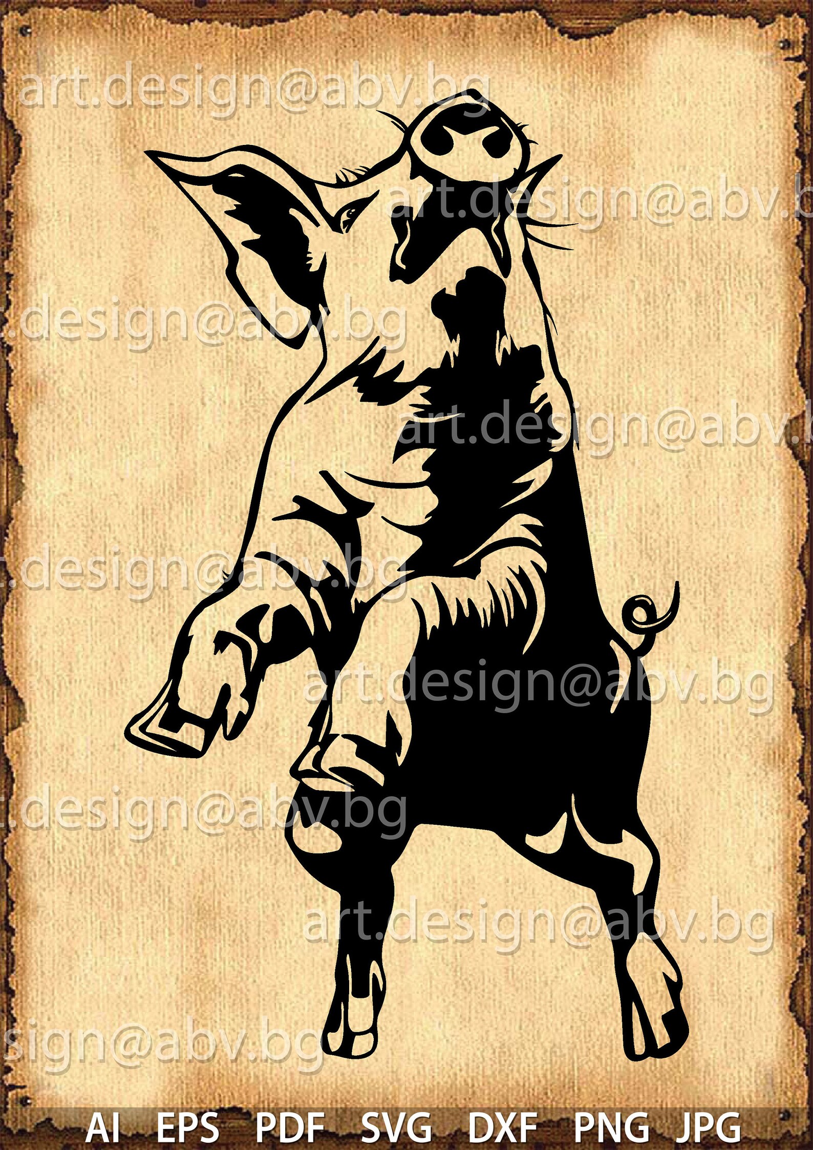 Vector DANCING PIG Ai Eps Pdf Svg Dxf Png Jpg Download - Etsy