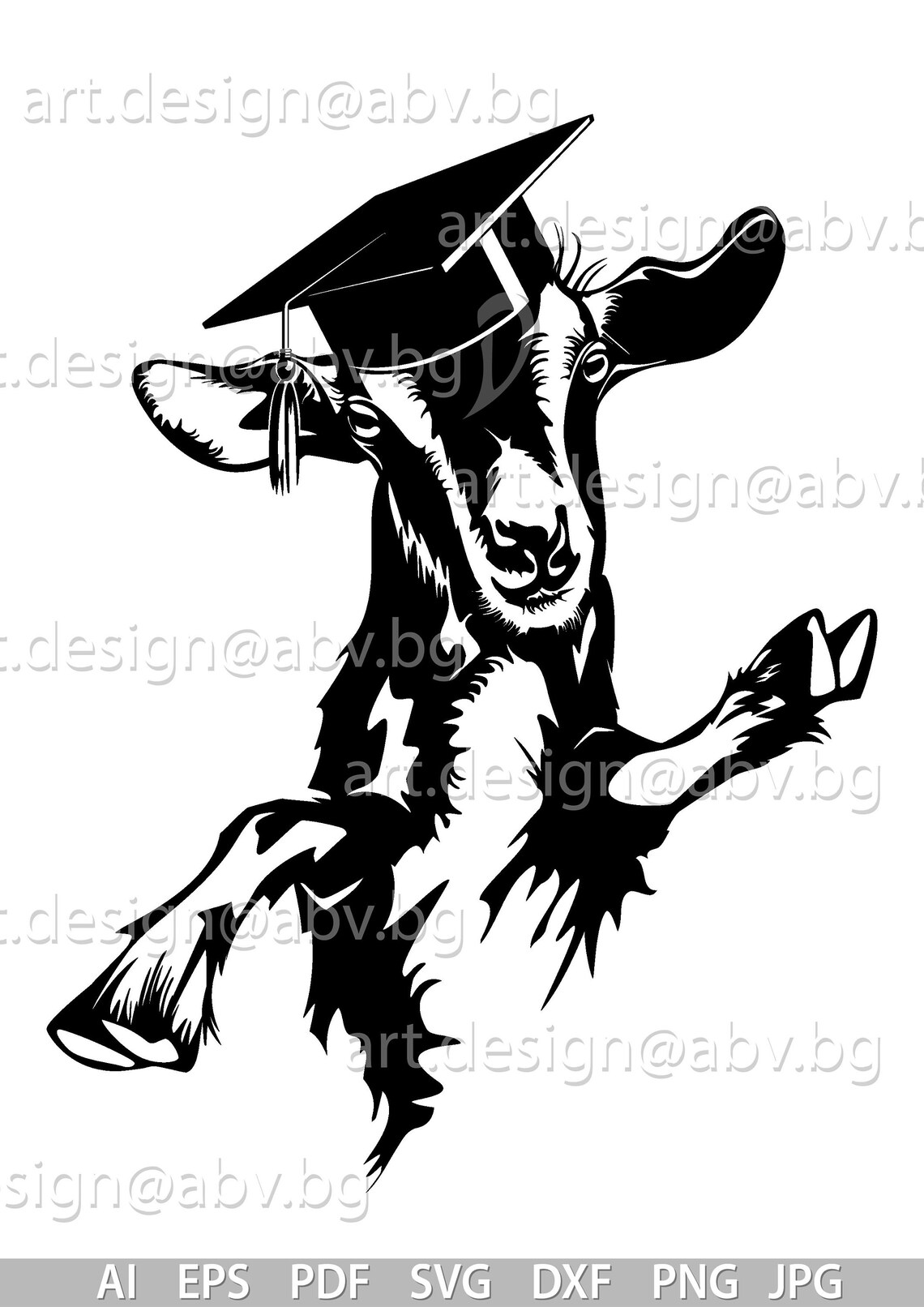 Vector GOAT With GRADUATION HAT Ai Png Eps Pdf Svg Dxf - Etsy