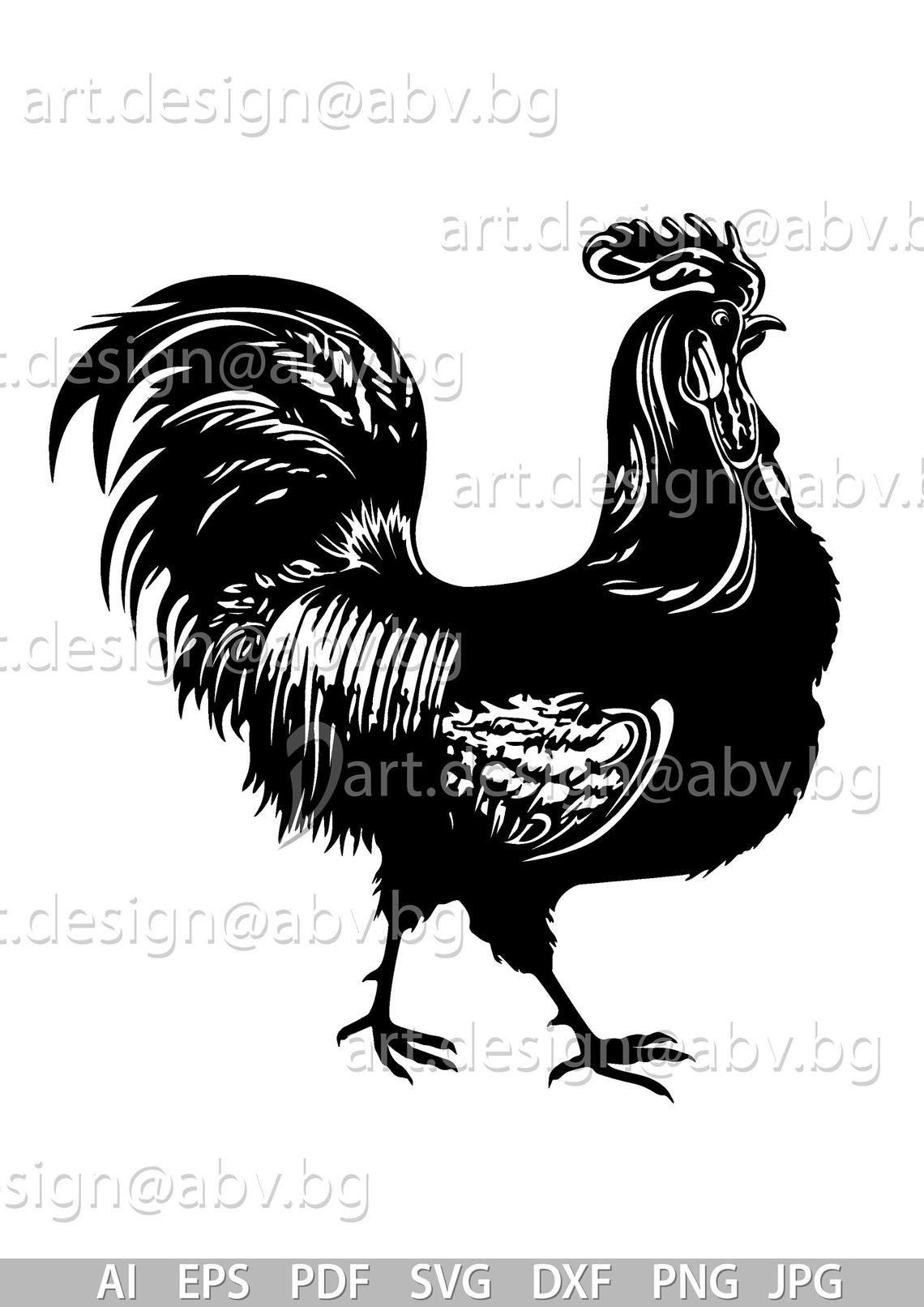 Rooster Vector Image, Graphic Animal Bird (digital Download) - Etsy