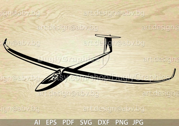 Vector SAILPLANE SVG Dxf AI Eps Pdf Png Jpg Download - Etsy