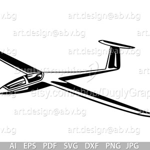 Vector SAILPLANE, SVG, Dxf, AI, Eps, Pdf, Png, Jpg Download, Glider - Etsy