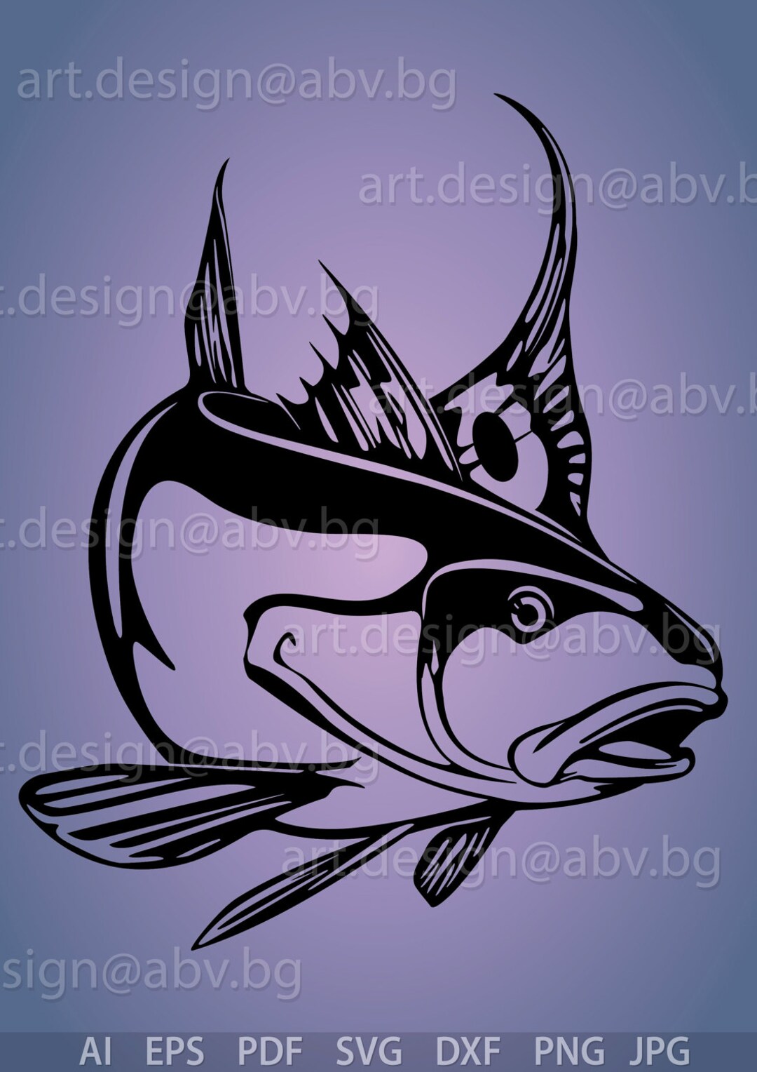 Vector RED FISH, AI, Eps, Pdf, Png, Svg, Dxf, Jpg Image Graphic Digital ...