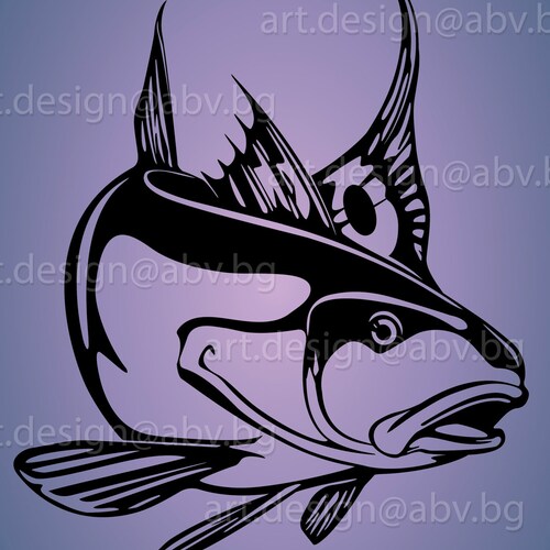 Vector TROUT FISH FIN Ai Eps Pdf Png Svg Dxf Jpg Image - Etsy