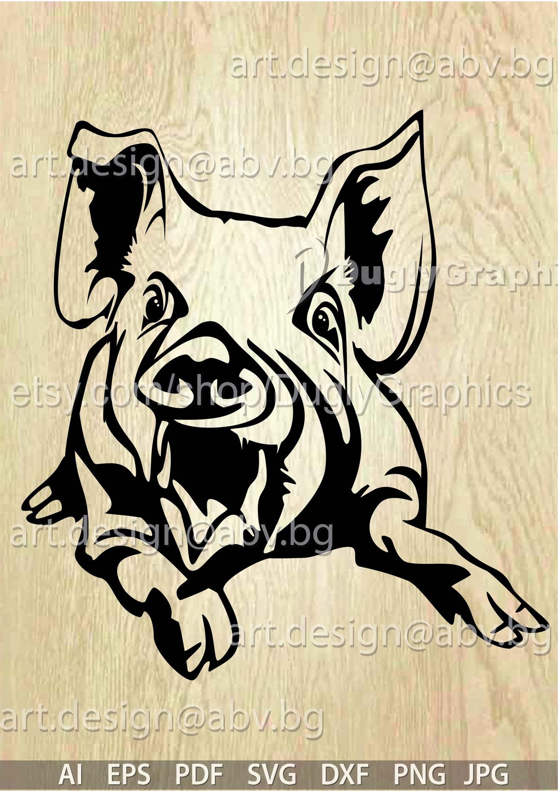 Pig Vector Graphic, Swine Animal Image (digital Download) - Etsy Canada