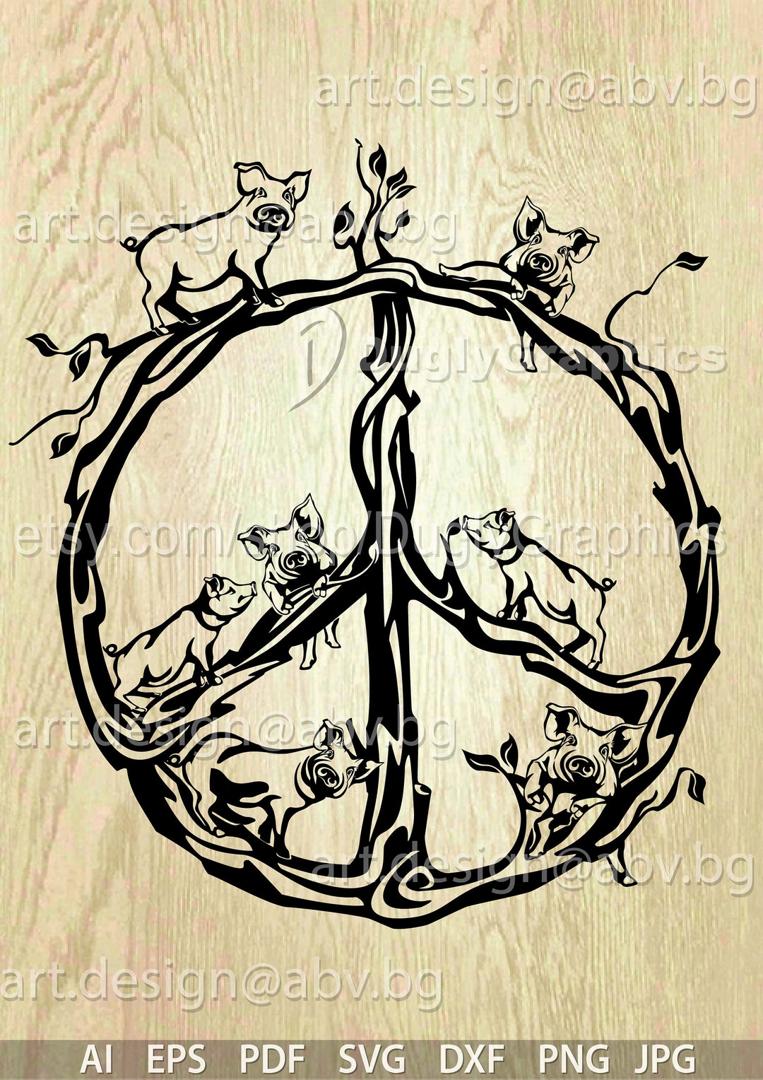 Vector PIGS, Sign of Freedom, AI, PNG, Eps, Pdf, Svg, Dxf, Jpg Instant ...