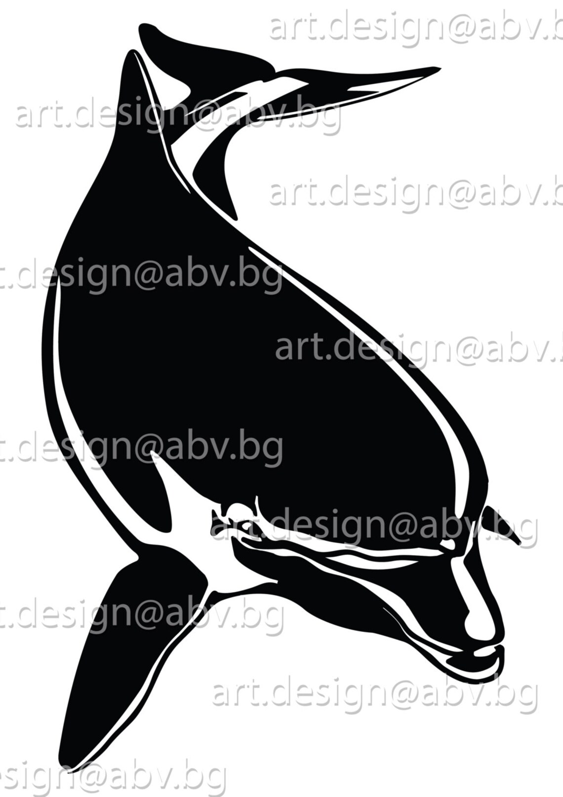 Vector DOLPHIN Stylized SVG DXF Ai Eps Pdf Png Jpg - Etsy