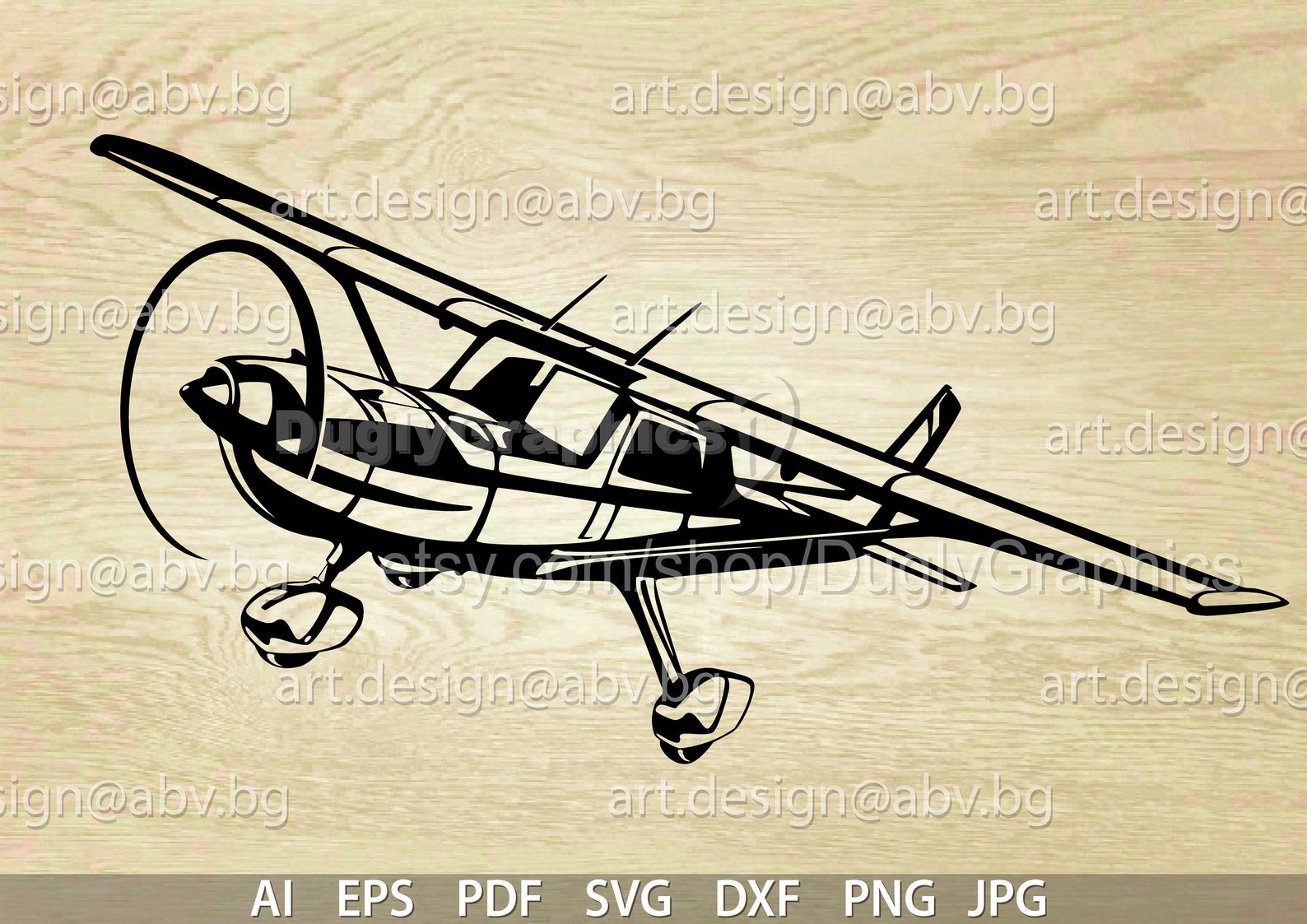 Airplane Vector Graphic (svg, Dxf, Ai, Eps, Pdf, Png, Jpg) (digital ...