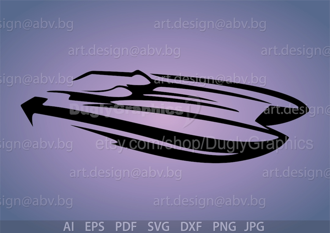 Vector Drag Boat Catamaran Image (digital Download) - Etsy