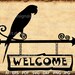 Vector WELCOME Text Parrot AI Eps PNG Pdf Svg Dxf Jpg - Etsy