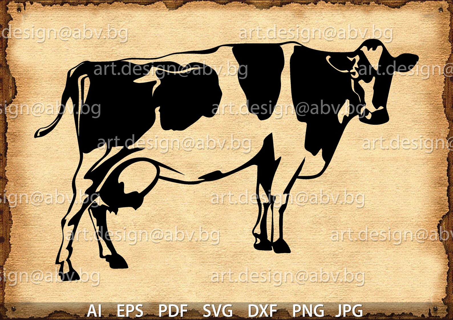 Vector COW AI PNG Eps Pdf Svg Dxf Jpg Instant Download - Etsy