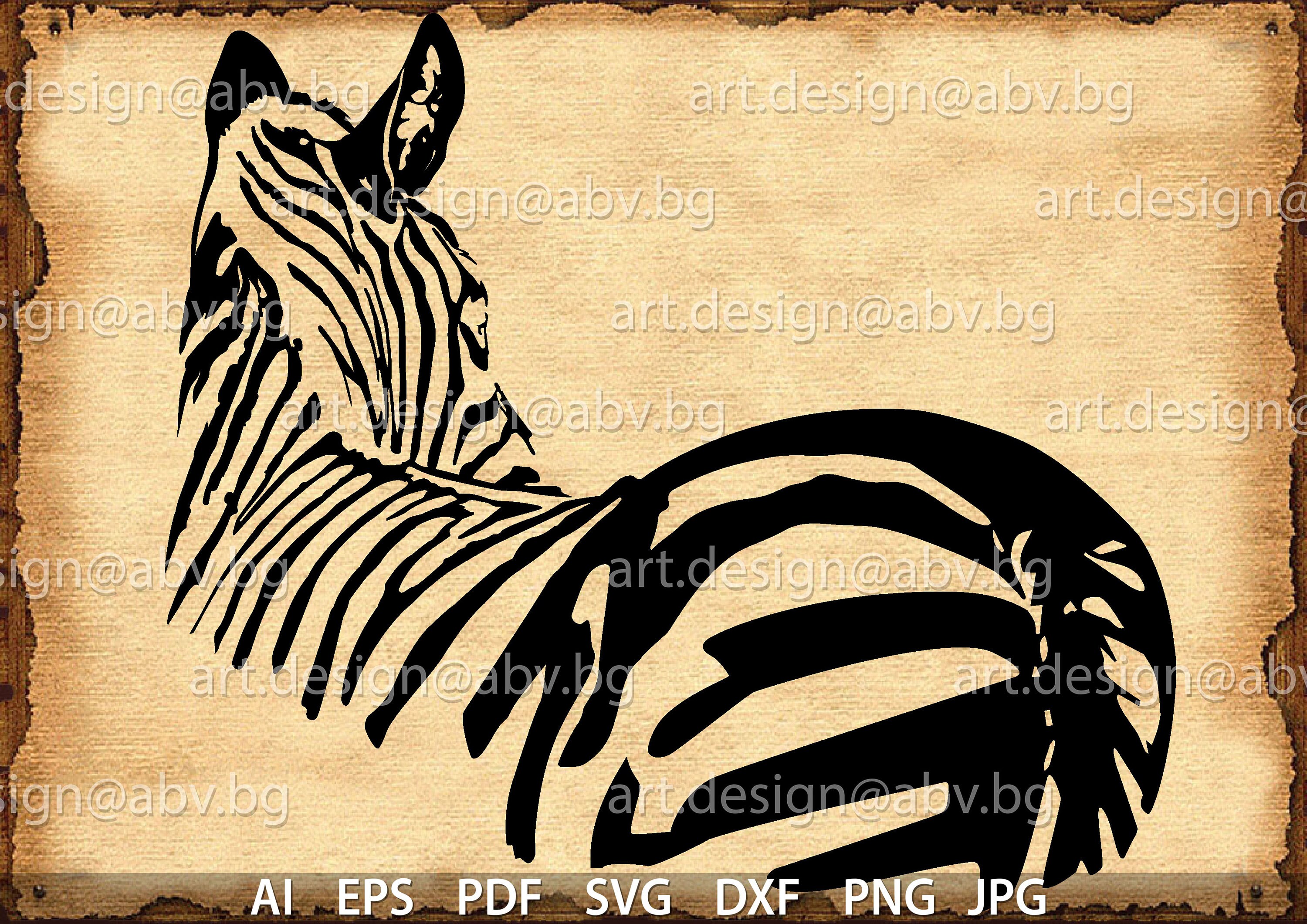 Vector ZEBRA AI eps pdf SVG dxf png jpg Download | Etsy