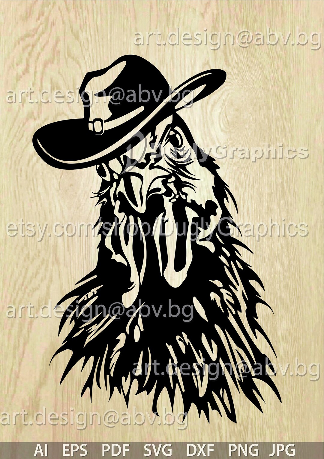 Vector CHICKEN With Cowboy Hat, Ai, Eps, Pdf, Svg, Dxf, Png, Jpg ...