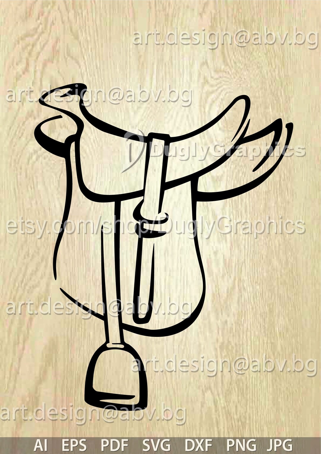 Vector SADDLE for a Horse, Stylized, AI, Eps, Pdf, Svg, Dxf, Png, Jpg ...