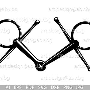 Vector SNAFFLE BIT, Horse, AI, Eps, Png, Pdf, Svg, Dxf, Jpg Download ...