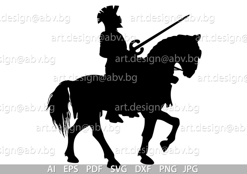 Vector KNIGHT on HORSE SVG Dxf Ai Eps Pdf Png Jpg - Etsy