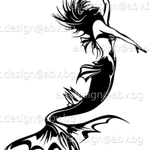 Vector MERMAID, Nymph, AI, Eps, Pdf, Svg, Dxf, Png, Jpg Image Download ...