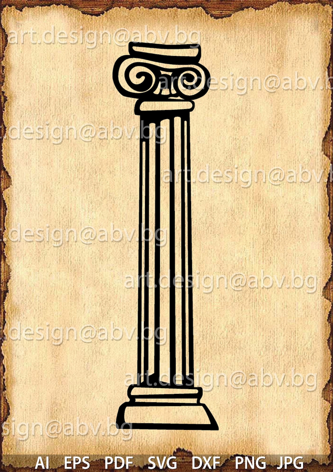Vector ROMAN COLUMN, AI, Png, Pdf, Eps, Svg, Dxf, Jpg Download, Digital ...