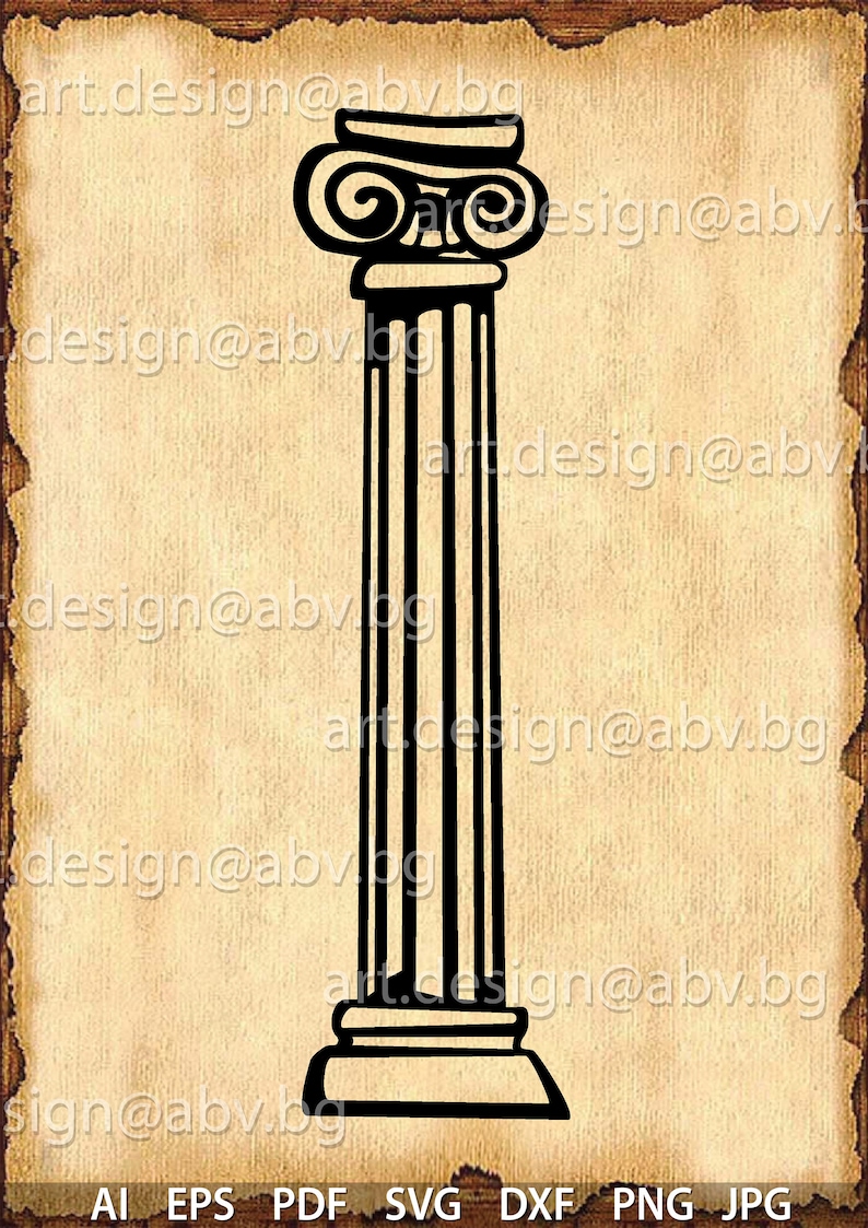 Vector ROMAN COLUMN AI Png Pdf Eps Svg Dxf Jpg - Etsy