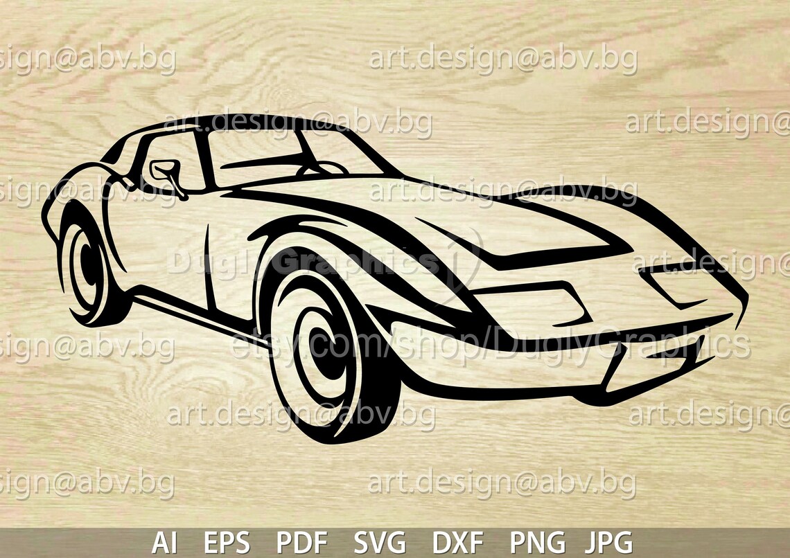 Vector AUTO Ai Eps Pdf PNG Svg Dxf Jpg Download Graphical Car - Etsy