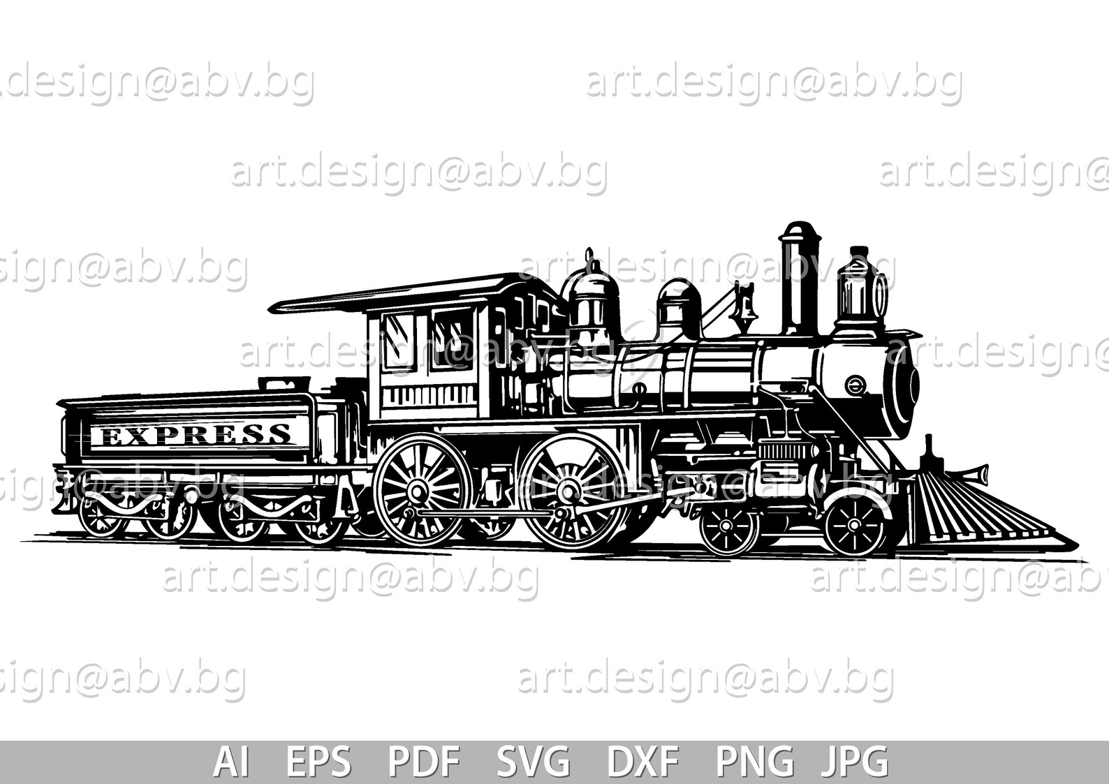 Vector VINTAGE TRAIN AI Eps Svg Dxf Pdf Png Jpg - Etsy