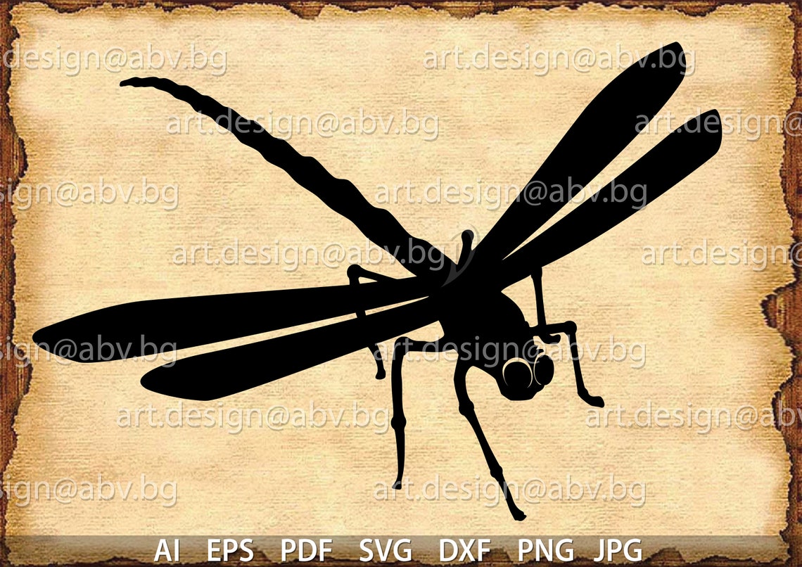 Vector DRAGONFLY AI PNG eps pdf svg dxf jpg Download | Etsy