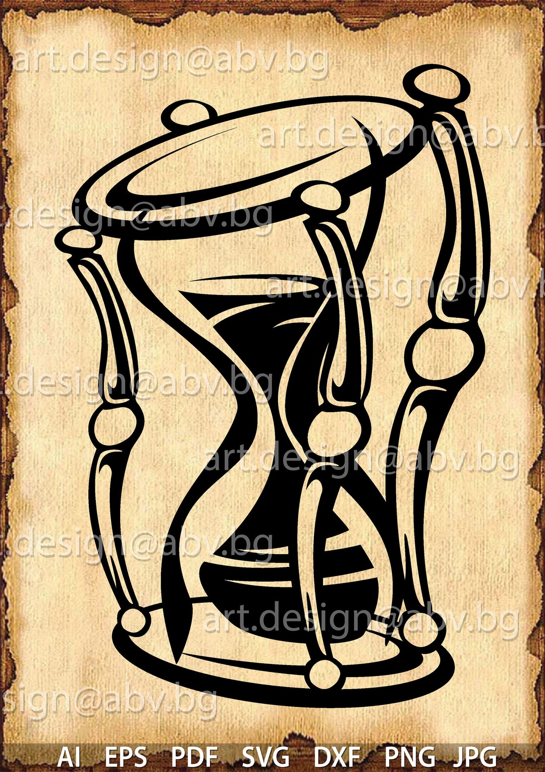 Vector SANDY CLOCK, Sandglass, Ai, Eps, Pdf, Svg, Dxf, Png, Jpg ...