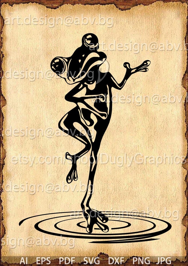 Dancing Frog Vector Image (digital Download) - Etsy